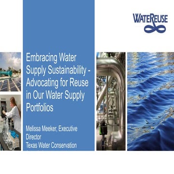 Reuse in Texas - wastewater, direct potable, | PPTX
