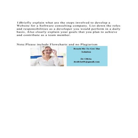 1)Briefly explain what are the steps involved to develop a Websi.docx