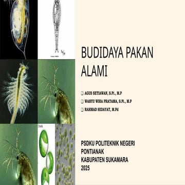 1_Budidaya Pakan Alami. Pengantar bpa. Ppt | PPTX