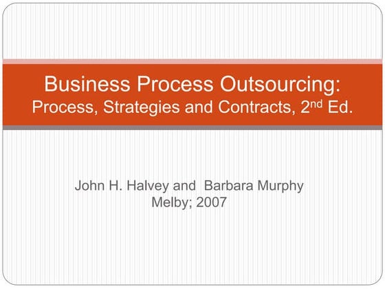 Business Process Outsourcing | PPT