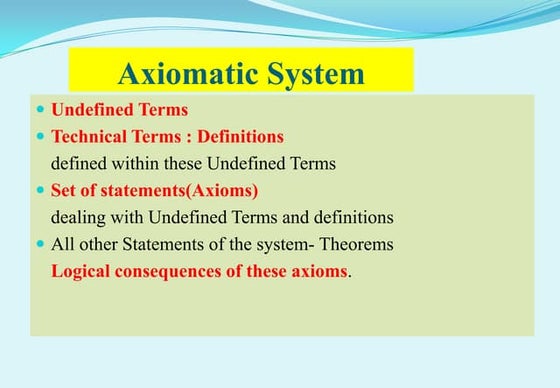 Math 8 – mathematics as an axiomatic system | PPT
