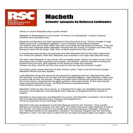 Shakespeare: Macbeth | PPTX