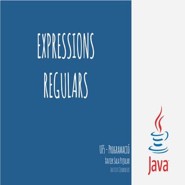 Expressions regulars en Java | PDF