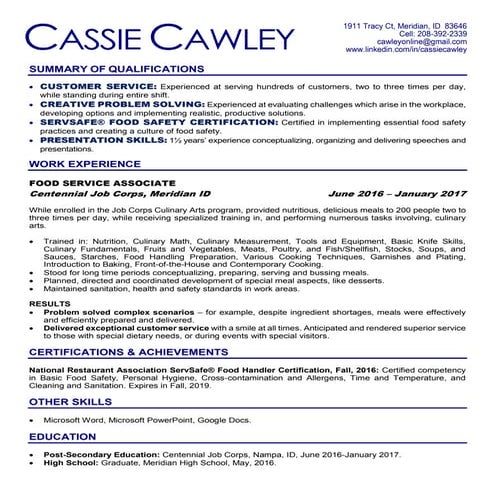 Veronica Resume | DOCX