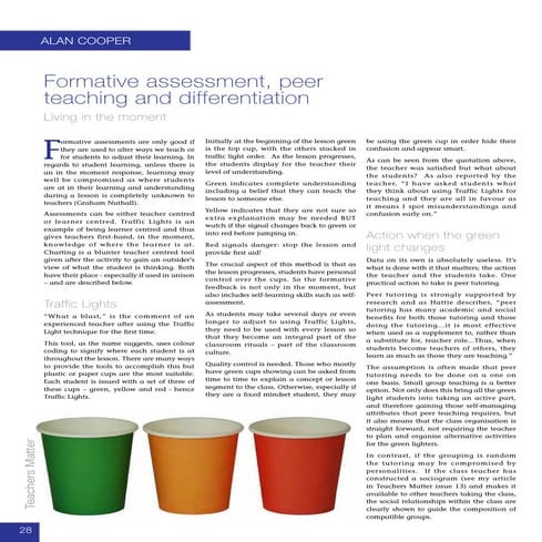 28 Formative assessment peer teaching and differentiation | PDF ...