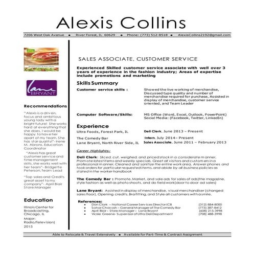 Alexis Collins RESUME FINAL1 | DOCX