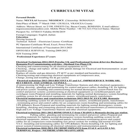 Curriculum vitae | PDF