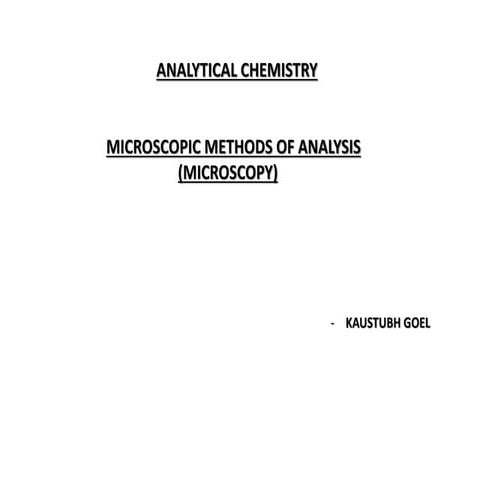ANALYTICAL CHEM_MICROSCOPY | PPTX