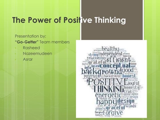 Positive thinking | PPT