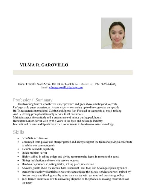 Sean Dawson's Resume | PDF | Hospitality Industry | Industries