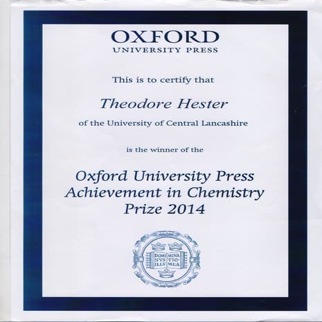 Oxford University Press Achievement Award 2014 | PDF