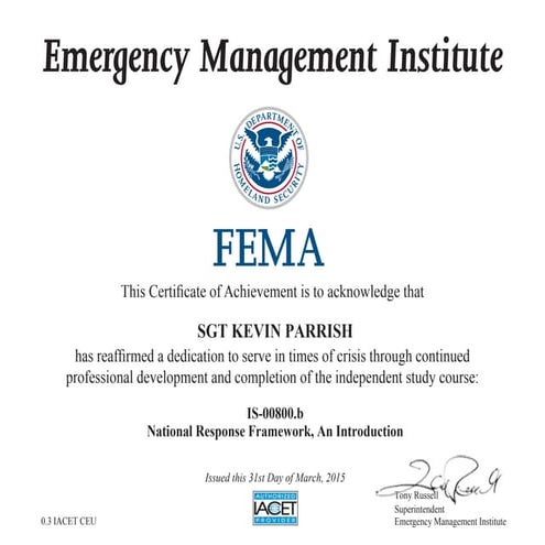 Fundamentals of Emergency Management | PDF