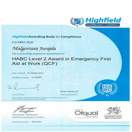 First Aid certificate p1 | PDF