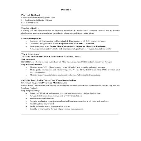 Cv_Pravesh Kothari | DOC