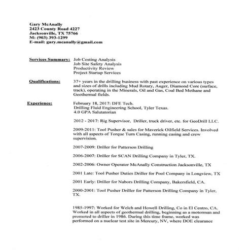 Gary McAnally Resume_0001 | PDF