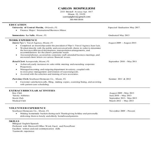 Resume 2 | PDF