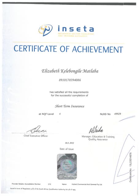 N3 Certificate | PDF