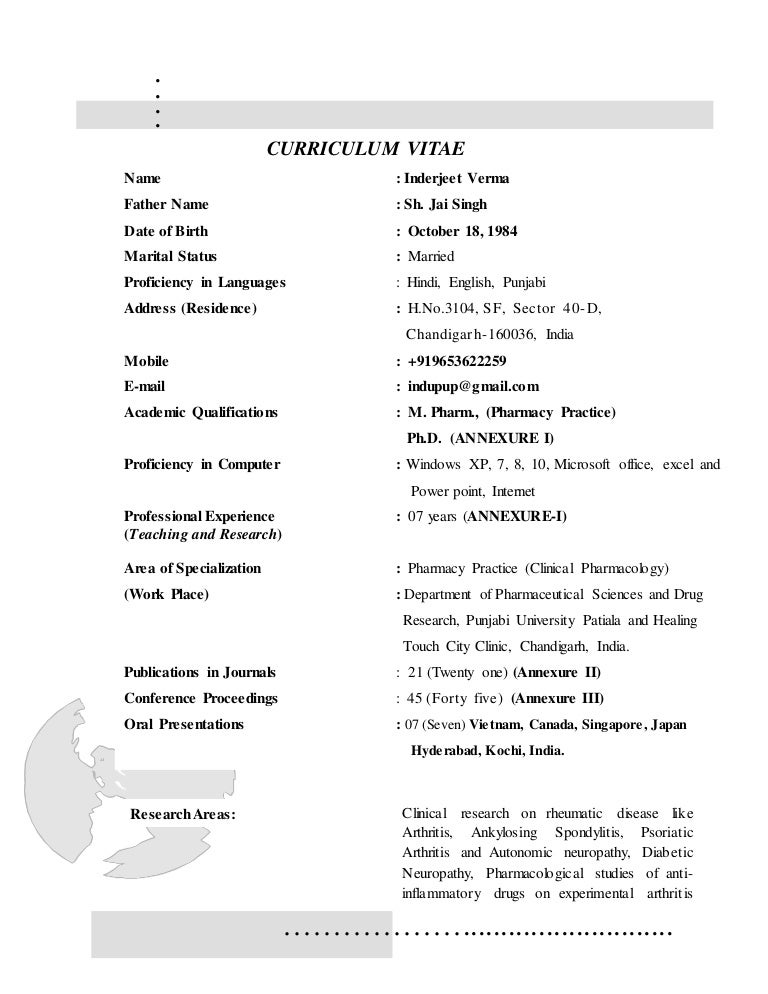 Resume Inderjeet Verma 16 November 2016 ICMR Interviewdocx