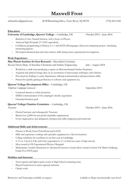 Jessica Ritson CV | PDF