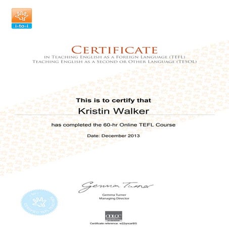 Tefl Certificate 60 Hr Pdf