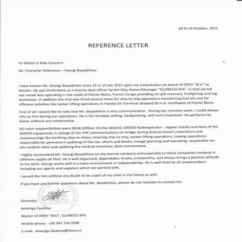 Reference Letter - BOYADZHIEV Georgi | PDF
