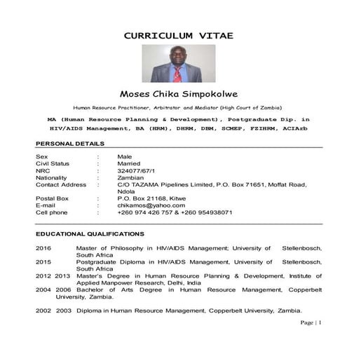 CV, Moses Simpokolwe_1 | DOCX