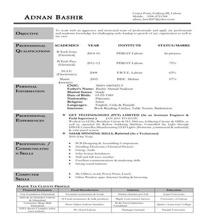 Adnan Bashir (Resume) | DOC