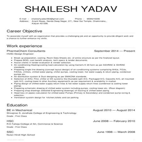 Mechanical_engg_Resume_Shailesh | PDF