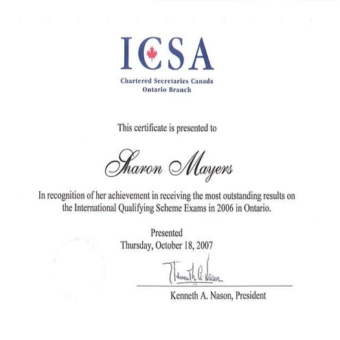 Chartered Secretary Award | PPT