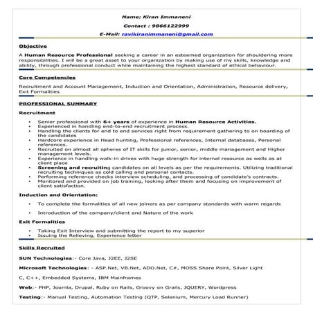 Kiran's CV | DOC