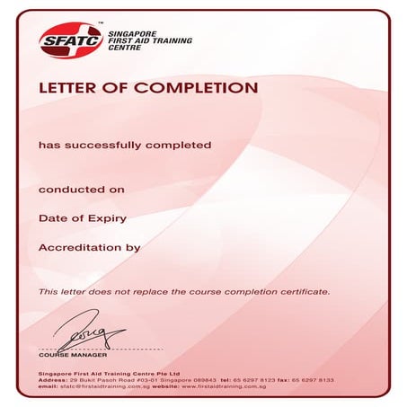 Robin Stienberg - Letter of completion - First Aid and CPR | PDF