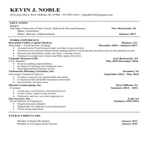 Resume - Kevin Rawding | PDF