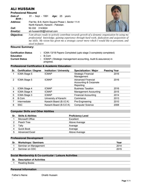 Resume Rahim ud din sheikh | PDF