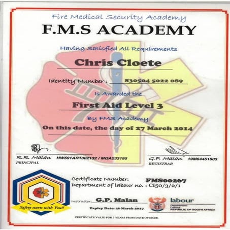 CHRIS first aid level 3 (1) | PDF