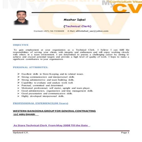 cv mazhr | PDF