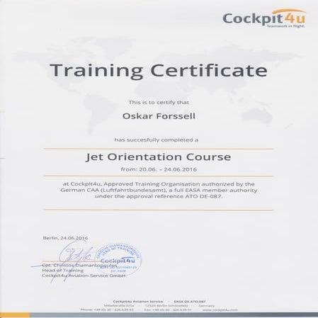 JOC Certificate | PDF