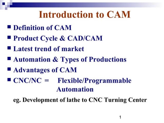 Introduction to CAD/CAM | PPTX