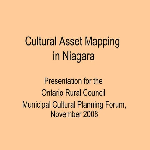 Cultural Mapping | PPT