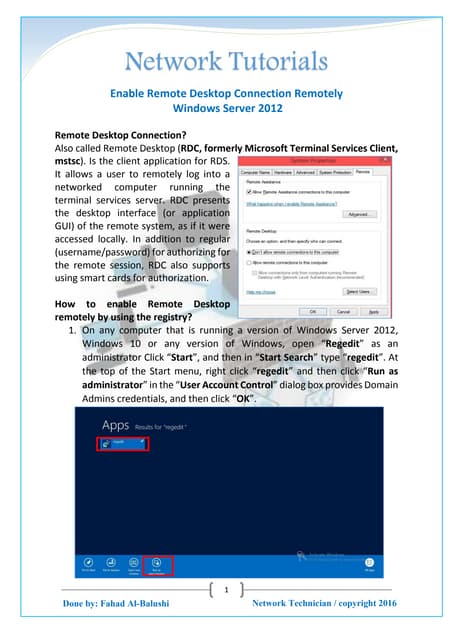 5- Enable RDP Remotely | PDF 5- Enable RDP Remotely | PDF