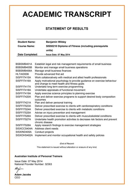 Certificate IV in Training and Assessment TAE40110 Transcript P1 | PDF ...