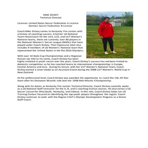 MD Soccer Bio | PDF