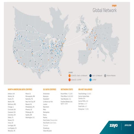 Zayo UK - Global Network Map | PDF