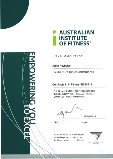 DBM Certificate | PDF