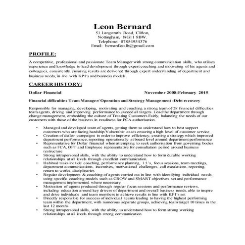 Auto Body Shop Manager | DOCX
