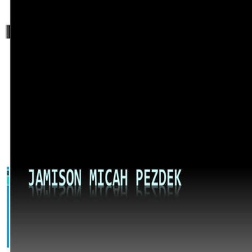 Jamison Micah Pezdek [Autosaved] | PDF