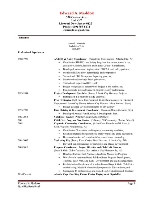 Resume 2016 | DOCX