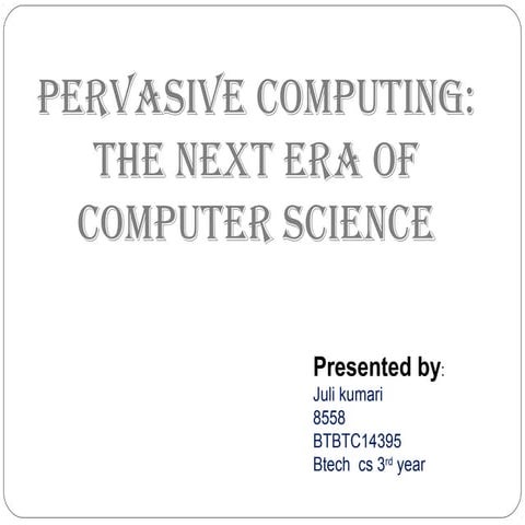 PervasiveComputing | PPT