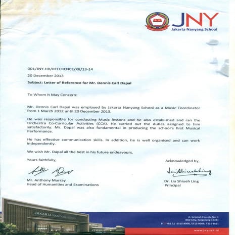 Reference Letter 1 | PDF