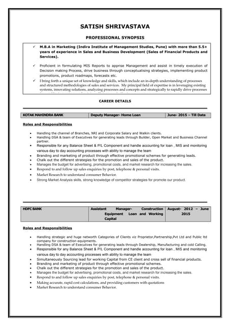 Deputy Manager Ravikishore Resume | PDF