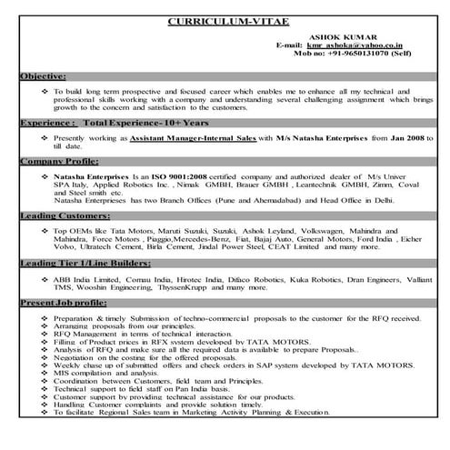 ASHOK CV | DOCX